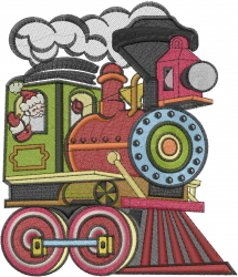 Christmas Train Embroidery Design | EmbroideryDesigns.com