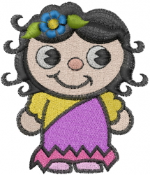 Free India Krishna Girl Embroidery Design | EmbroideryDesigns.com