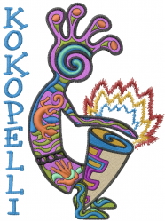 Kokopelli Embroidery Design | EmbroideryDesigns.com
