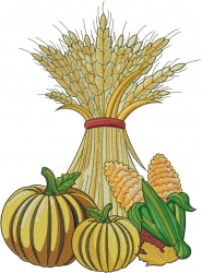 Autumn Harvest Embroidery Design | EmbroideryDesigns.com