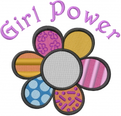 Girl Power Embroidery Design | EmbroideryDesigns.com