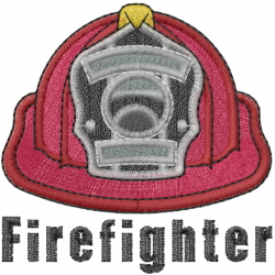 Firefighter Embroidery Design | EmbroideryDesigns.com