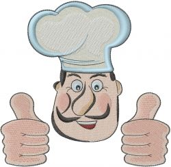 Chef Embroidery Design | EmbroideryDesigns.com