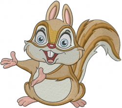 Squirrel Embroidery Design | EmbroideryDesigns.com