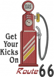 Route 66 Embroidery Design | EmbroideryDesigns.com