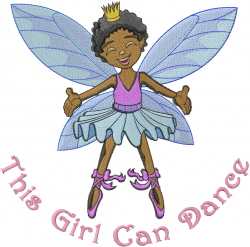 This Girl Can Dance Embroidery Design | EmbroideryDesigns.com