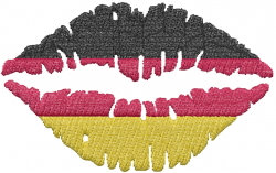 German Lips Embroidery Design | EmbroideryDesigns.com