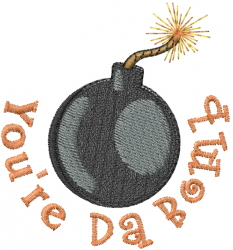 Da Bomb Embroidery Design | EmbroideryDesigns.com