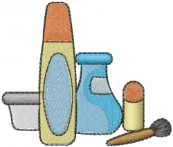 Makeup Cosmetics Embroidery Design | EmbroideryDesigns.com