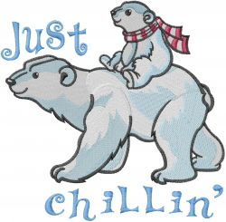 Just Chillin Embroidery Design | EmbroideryDesigns.com