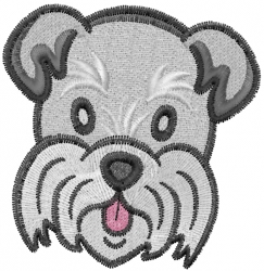 Schnauzer Head Embroidery Design | EmbroideryDesigns.com