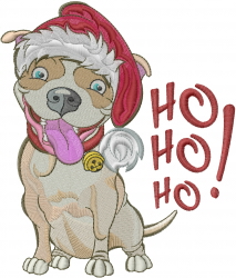 Christmas Dog Embroidery Design | EmbroideryDesigns.com