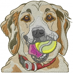 Golden Retriever Embroidery Design | EmbroideryDesigns.com