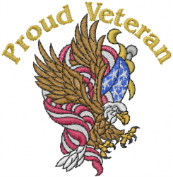 Proud Veteran Embroidery Design | EmbroideryDesigns.com