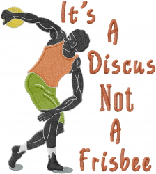 Discus Not Frisbee Embroidery Design | EmbroideryDesigns.com