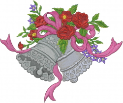 Wedding Bells Embroidery Design | EmbroideryDesigns.com