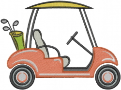 Golf Cart Embroidery Design | EmbroideryDesigns.com