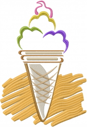 Ice Cream Embroidery Design | EmbroideryDesigns.com