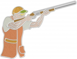 Shotgun Shooter Embroidery Design | EmbroideryDesigns.com