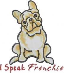I Speak Frenchie Embroidery Design | EmbroideryDesigns.com