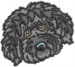 Labradoodle Head Embroidery Design | EmbroideryDesigns.com