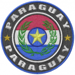 Flag Of Paraguay Embroidery Design | EmbroideryDesigns.com