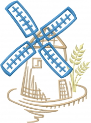 Windmill Embroidery Design | EmbroideryDesigns.com