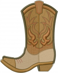 Cowboy Boot Embroidery Design | EmbroideryDesigns.com