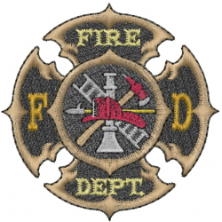 Fire Department Crest Embroidery Design | EmbroideryDesigns.com