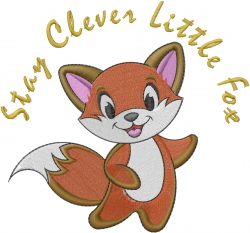 Baby Fox Embroidery Design | EmbroideryDesigns.com