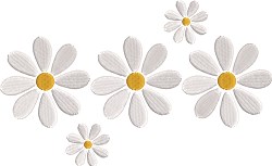 Daisy Flowers Embroidery Design | EmbroideryDesigns.com