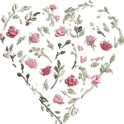 Roses Heart Embroidery Design | EmbroideryDesigns.com