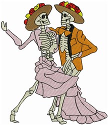 Spanish Skeleton Dancers Embroidery Design | EmbroideryDesigns.com