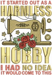 Harmless Hobby Embroidery Design | EmbroideryDesigns.com
