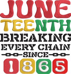 Juneteenth Embroidery Design | EmbroideryDesigns.com
