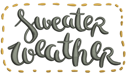 Sweater Weather Embroidery Design | EmbroideryDesigns.com