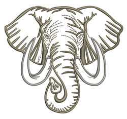Elephant Head Embroidery Design | EmbroideryDesigns.com