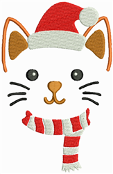 Christmas Cat Embroidery Design | EmbroideryDesigns.com