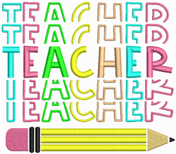 Teacher Embroidery Design | EmbroideryDesigns.com