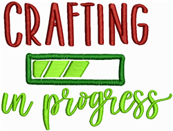 Crafting In Progress Embroidery Design | EmbroideryDesigns.com