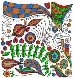 Patchwork Colors Embroidery Design | EmbroideryDesigns.com