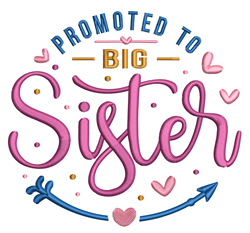 Big Sister Embroidery Design | EmbroideryDesigns.com