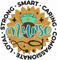 Nurse Attributes Embroidery Design | EmbroideryDesigns.com