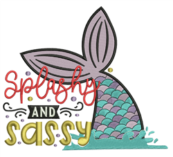 Splashy And Sassy Embroidery Design | EmbroideryDesigns.com