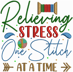 Relieving Stress Embroidery Design | EmbroideryDesigns.com
