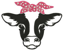 Cow Head Embroidery Design | EmbroideryDesigns.com