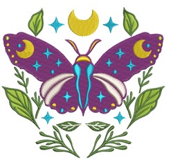 Lunar Moth Embroidery Design | EmbroideryDesigns.com