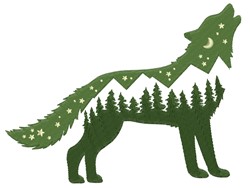 Wolf Howl Embroidery Design | EmbroideryDesigns.com