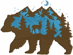Mountain Bear Embroidery Design | EmbroideryDesigns.com
