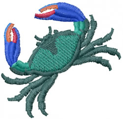 BLUE CRAB Embroidery Design | EmbroideryDesigns.com